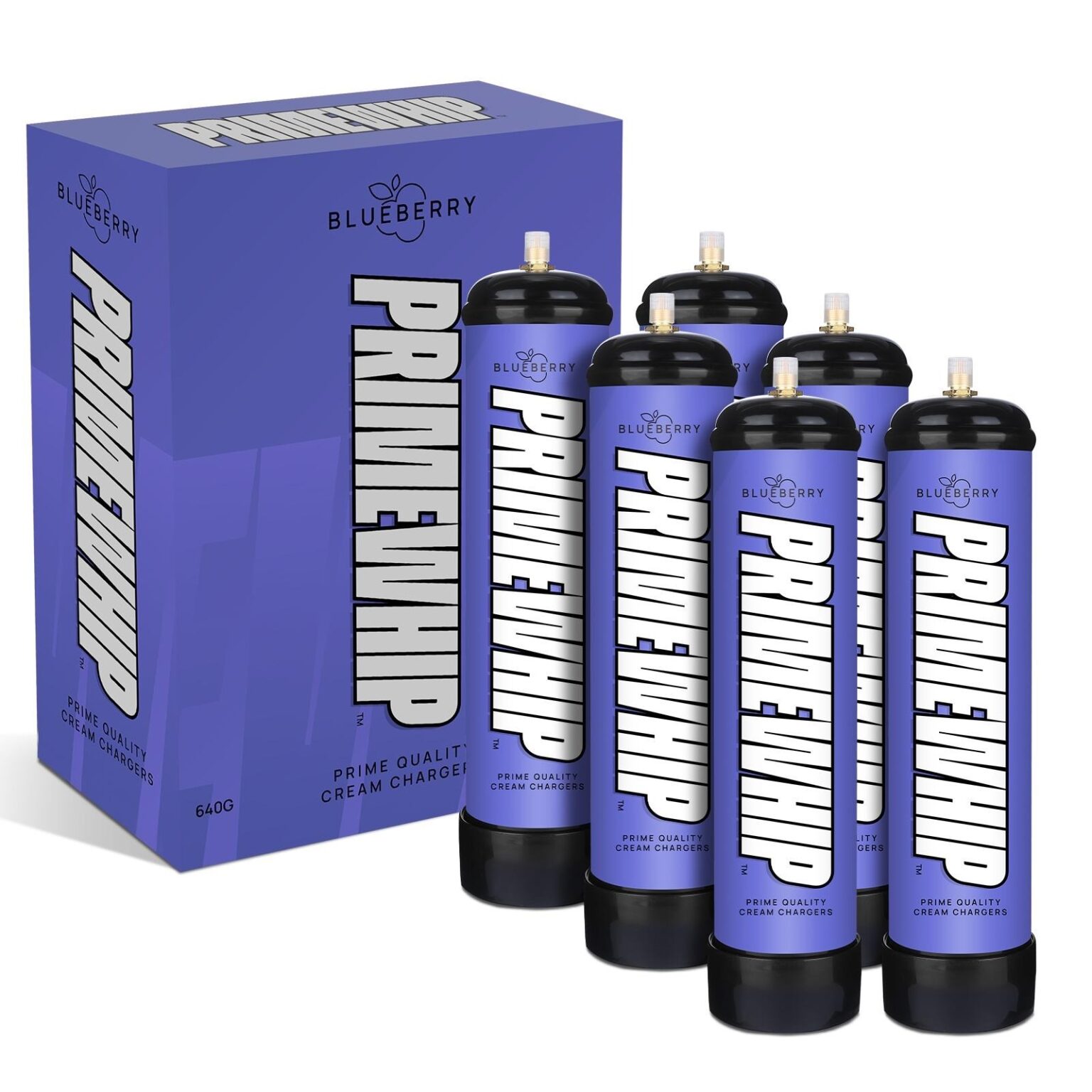 PRIMEWHIP Cream Charger – 640G Blueberry – QualityGas